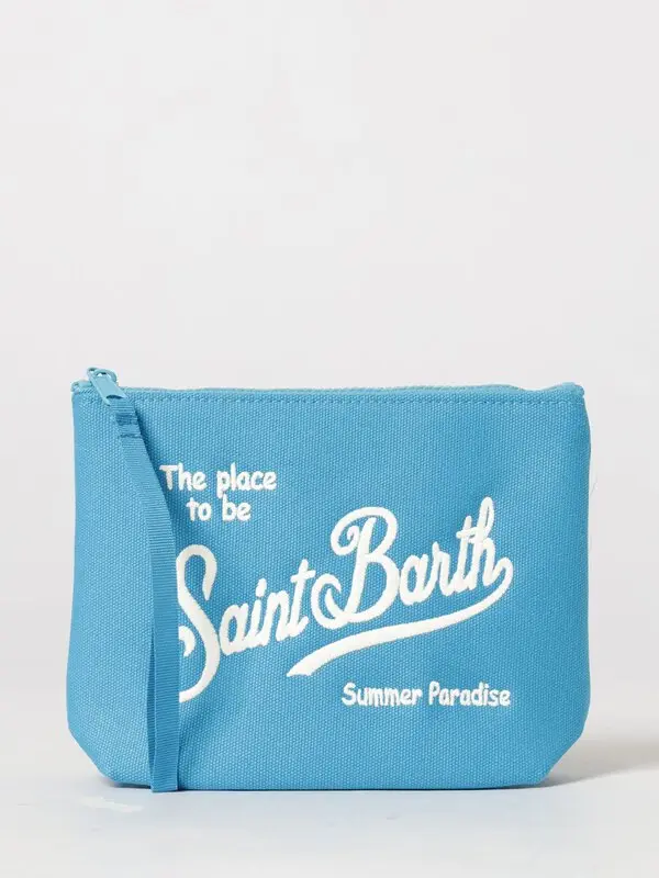 MC2 SAINT BARTH Cotton Blend Aline Pouch With Wrist Strap - Sky