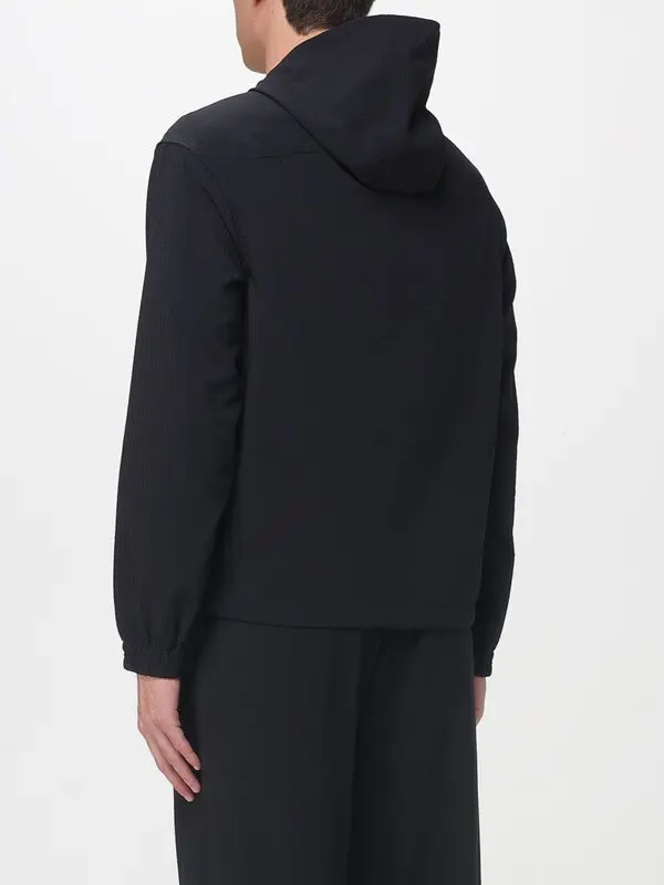 Emporio Armani Zip-up Hooded Jacket - Black