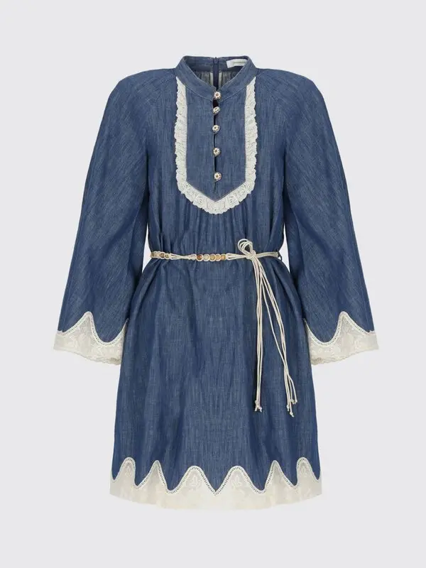 Zimmermann Cotton Chemisier Dress With Inserts