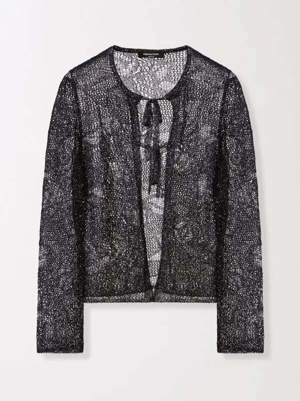 Fabiana Filippi Lurex Cardigan - Blue