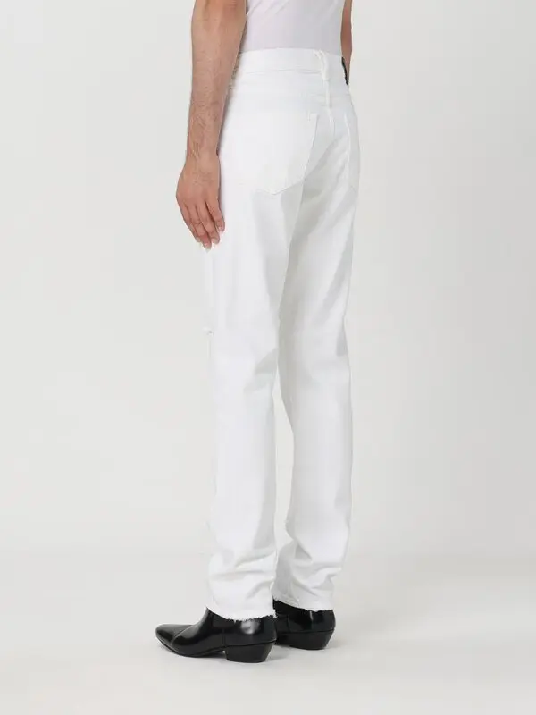 VICTORY GATE Jeans With Knee Slits And Raw Edge Hem