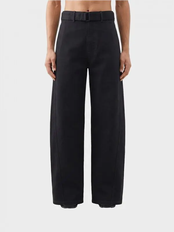 LEMAIRE Wide-leg Belted Trousers - Black