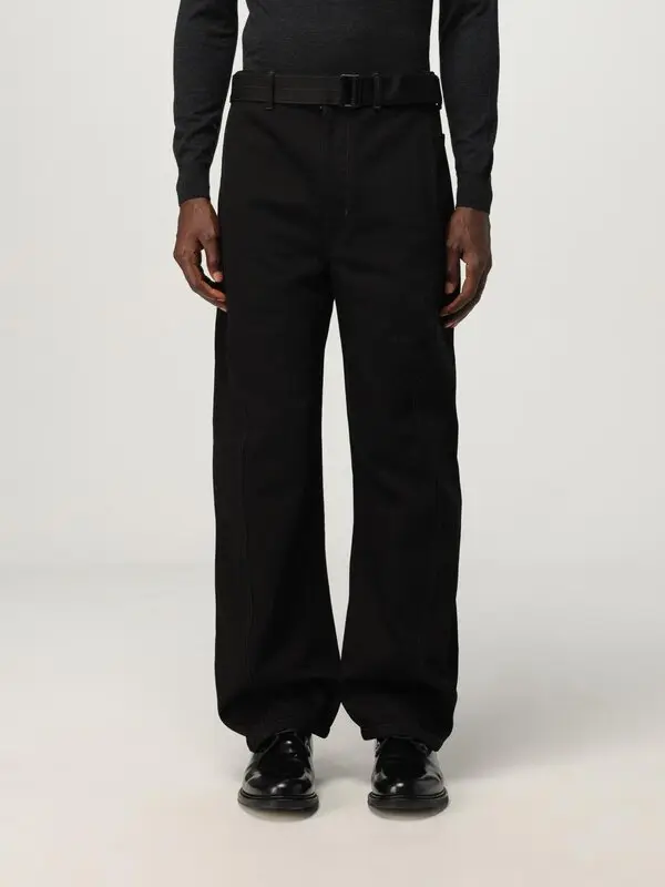 LEMAIRE Baggy Denim Jeans With Adjustable Belt - Black