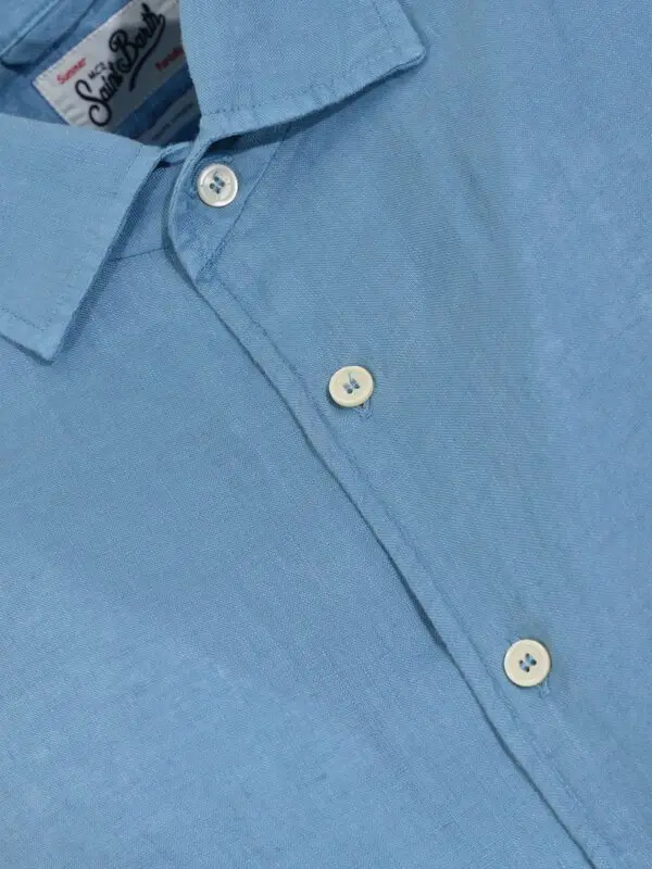 MC2 SAINT BARTH Linen Shirt - Blue