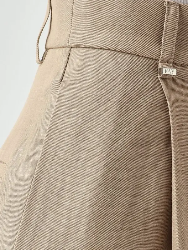 FAY Palazzo Trousers In Viscose Gabardine