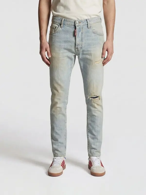 Dsquared2 Skinny Fit Distressed Denim Jeans