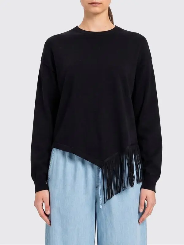 TWINSET Viscose Knit Top With Fringes