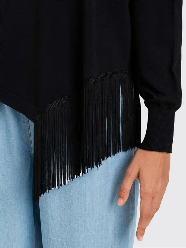 TWINSET Viscose Knit Top With Fringes