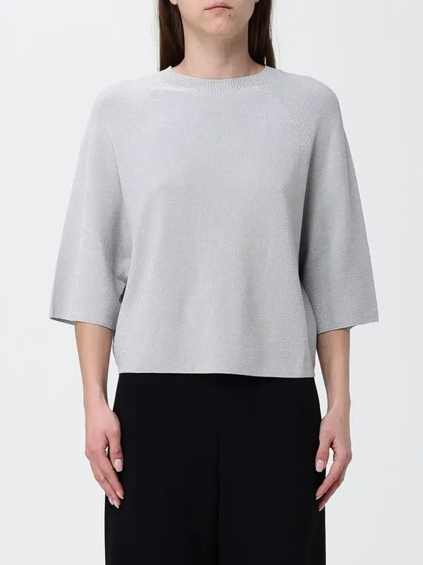 Fabiana Filippi Viscose Crew Neck Sweater - Gnawed Blue