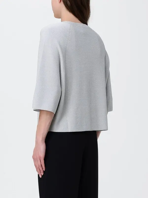 Fabiana Filippi Viscose Crew Neck Sweater - Gnawed Blue