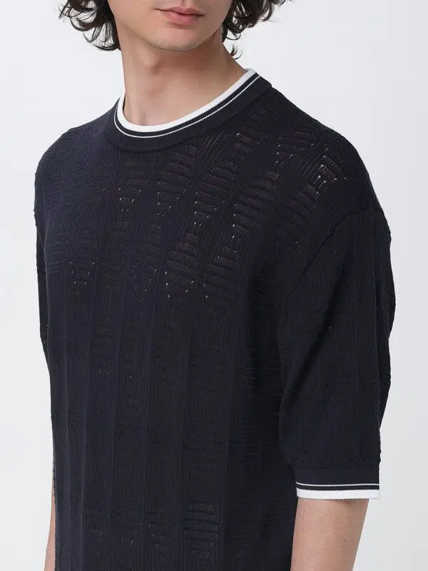 LANEUS Basic Cotton T-shirt - Blue