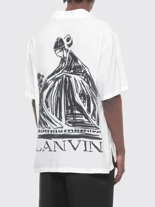 LANVIN Rayon Shirt With Logo Print