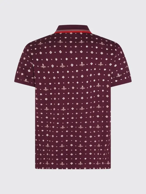 VIVIENNE WESTWOOD Printed Cotton Polo Shirt - Violet