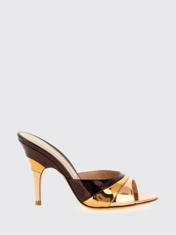 GIANVITO ROSSI Laminated Patent Leather Mules