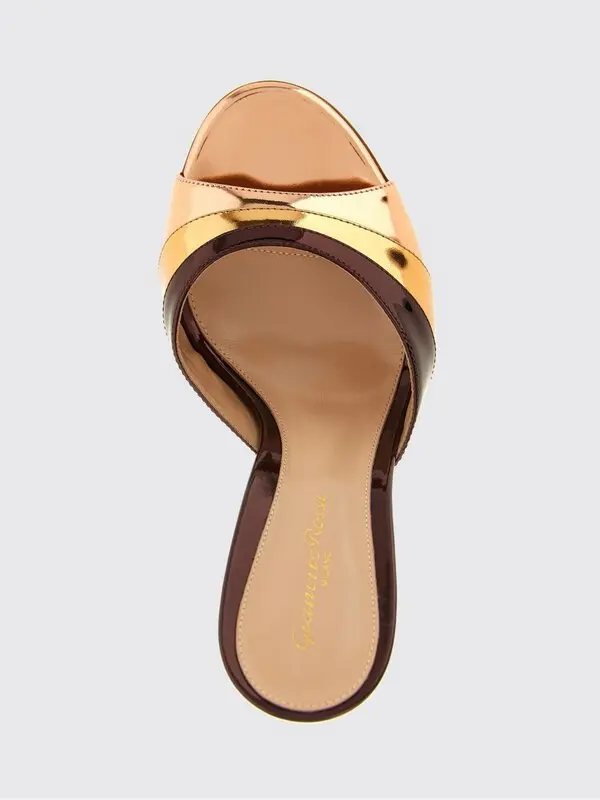 GIANVITO ROSSI Laminated Patent Leather Mules