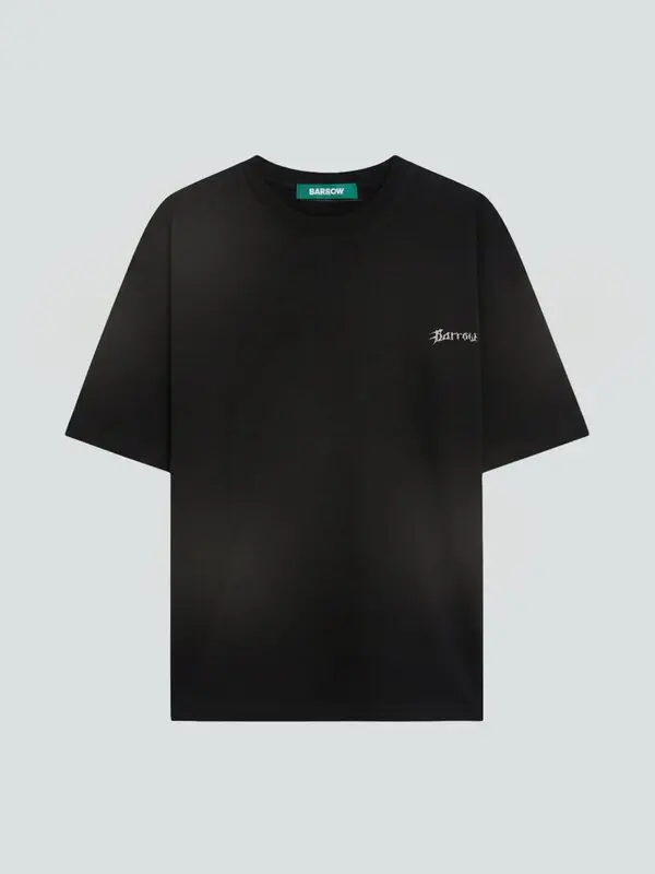 BARROW Printed Cotton T-shirt - Black