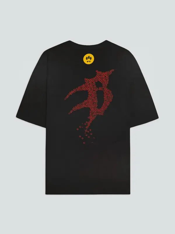 BARROW Printed Cotton T-shirt - Black