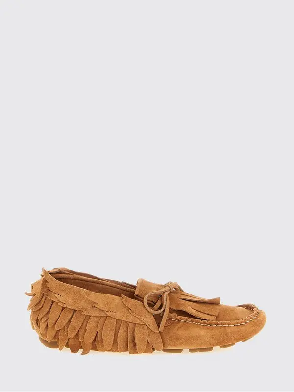 Alberta Ferretti Fringed Suede Loafers