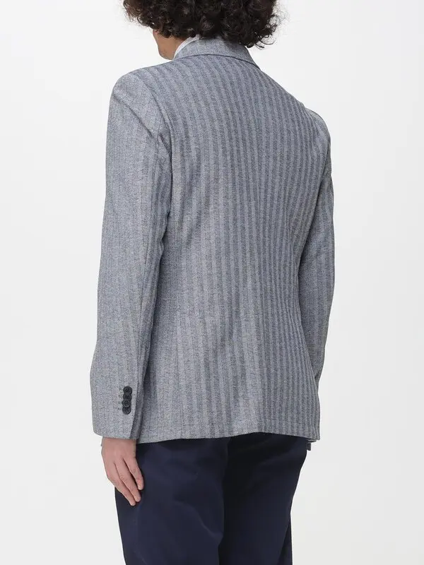 MANUEL RITZ Pinstriped Single-breasted Blazer In Cotton