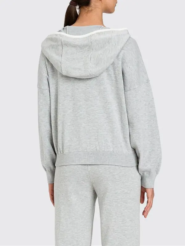 TWINSET Cotton Blend Hooded Sweatshirt