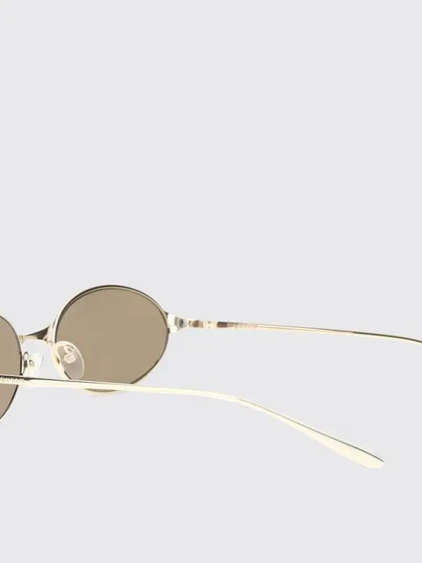 Alexander McQueen Oval Metal Sunglasses - Gold