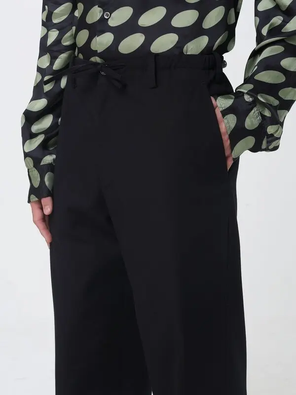 Dries Van Noten Cotton And Wool Drawstring Trousers