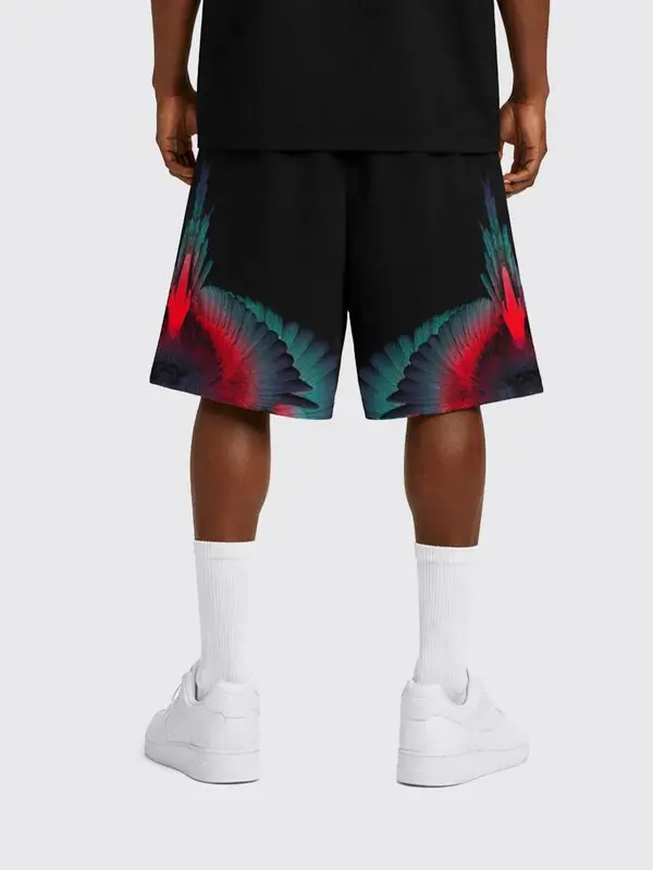 COUNTY OF MILAN Cotton Jogging Shorts With Icon Wings Logo