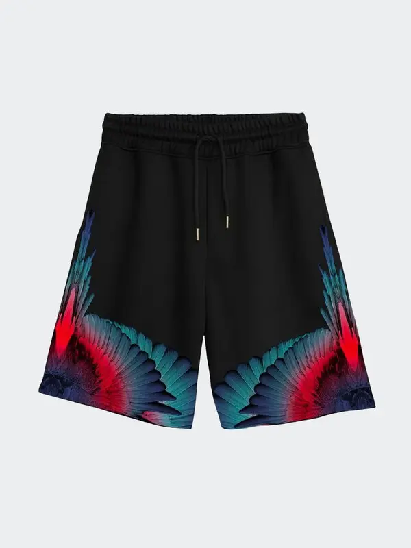 COUNTY OF MILAN Cotton Jogging Shorts With Icon Wings Logo
