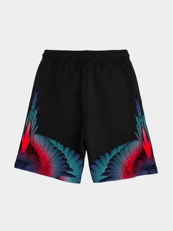 COUNTY OF MILAN Cotton Jogging Shorts With Icon Wings Logo