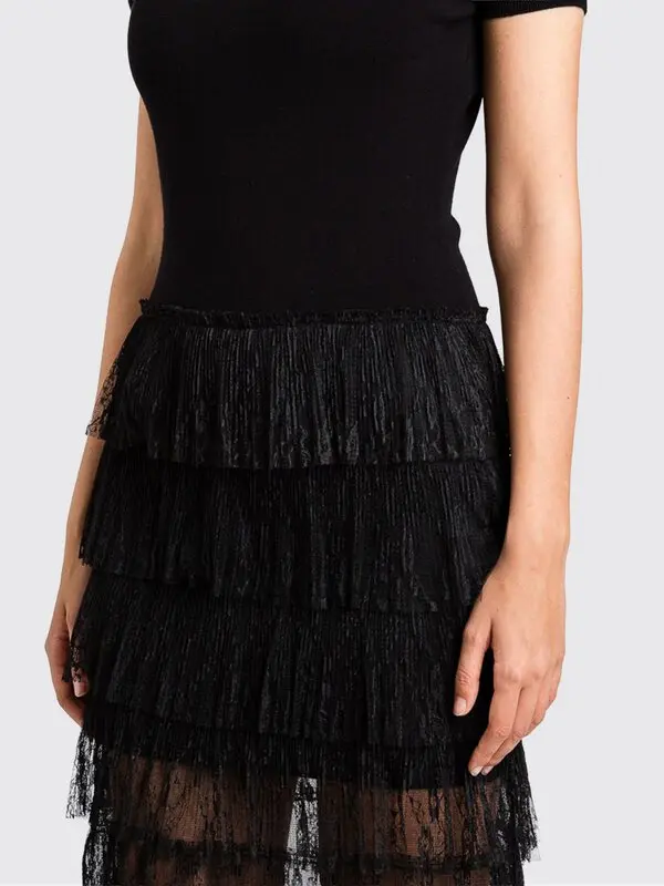 TWINSET Tiered Lace Maxi Dress