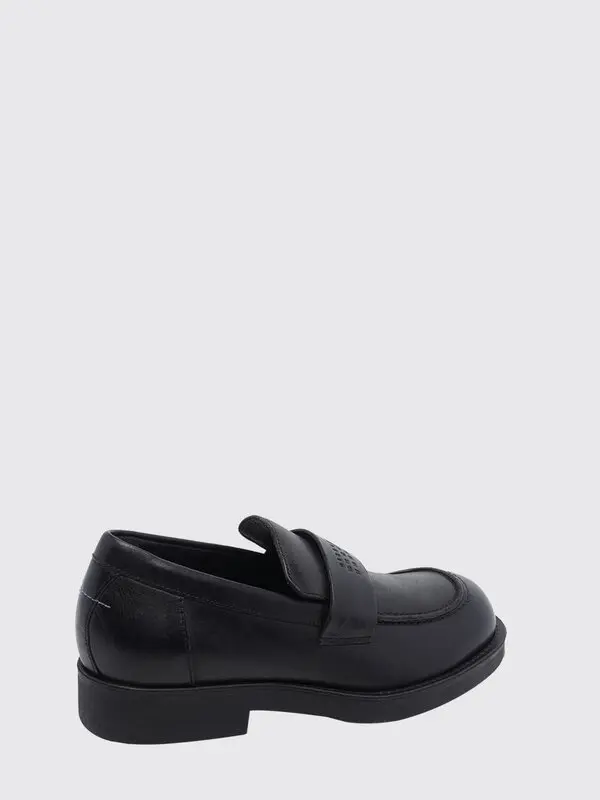 MAISON MARGIELA Smooth Leather Penny Loafers With Numeric Logo
