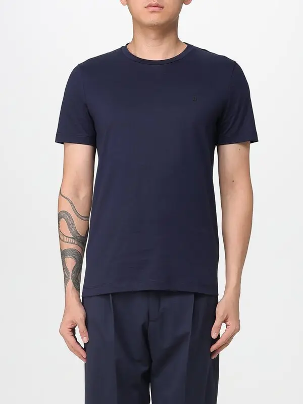 DONDUP Cotton T-shirt With Mini Logo - Blue