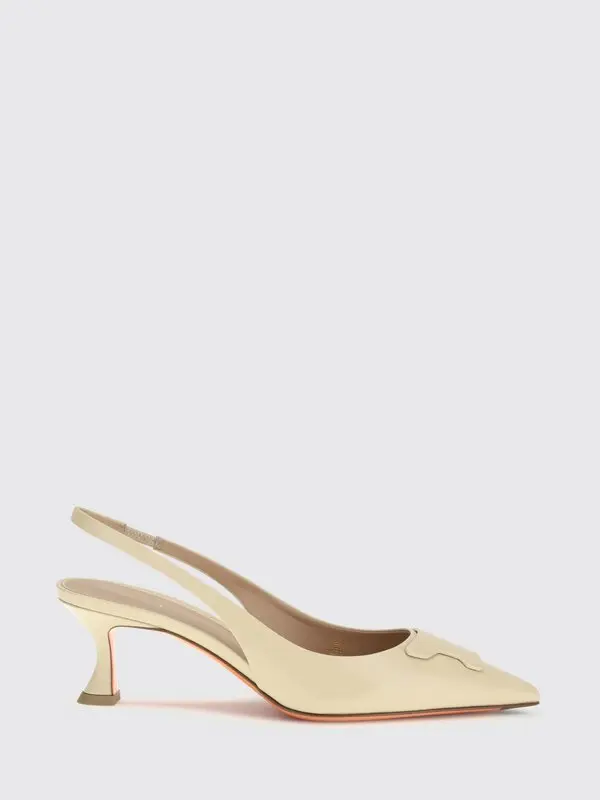 Santoni Taylor Leather Slingback Pumps
