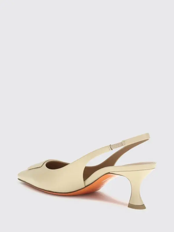 Santoni Taylor Leather Slingback Pumps