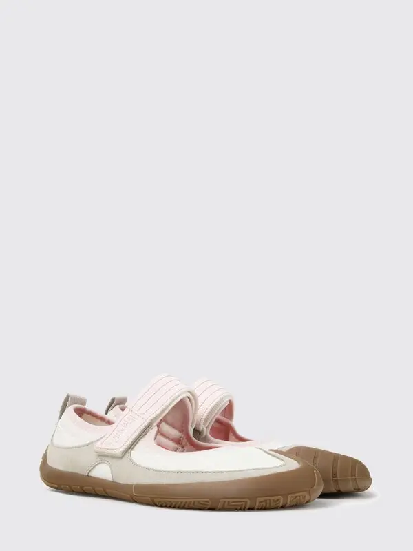 Camper Two-tone Leather & Recycled Pet Mary Jane Flats - Multicolor