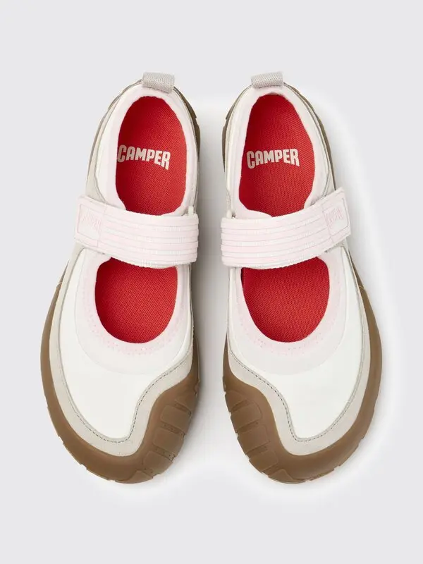 Camper Two-tone Leather & Recycled Pet Mary Jane Flats - Multicolor