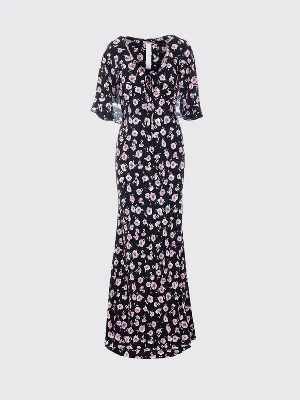 TWINSET Floral Maxi Dress - Black