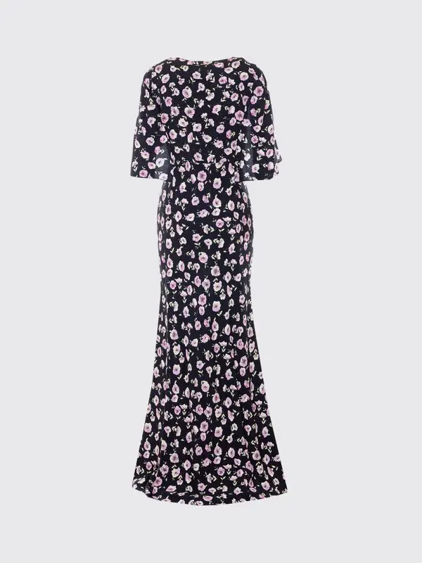 TWINSET Floral Maxi Dress - Black