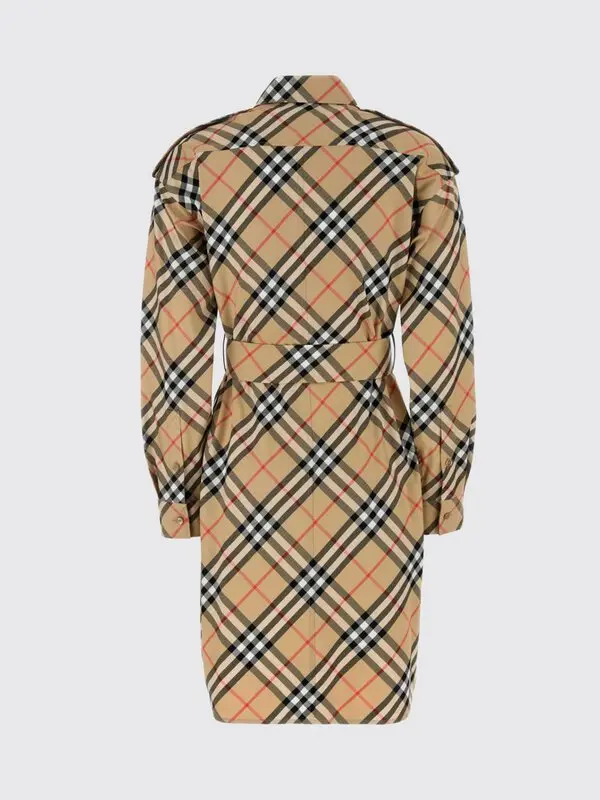 Burberry Check Cotton Trench Coat