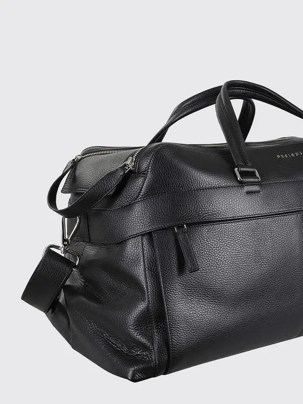 Orciani Micron Duffle Bag In Hammered Leather