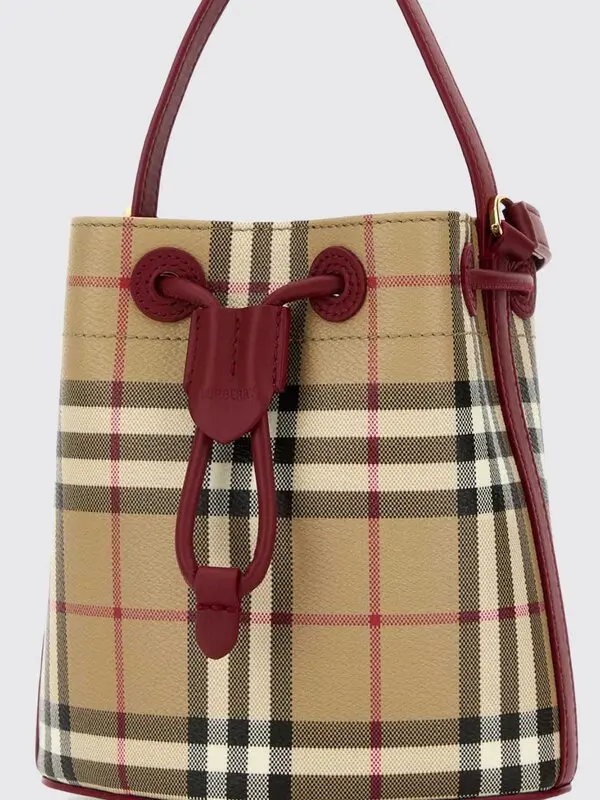 Burberry Vintage Check Coated Cotton Mini Bucket Bag