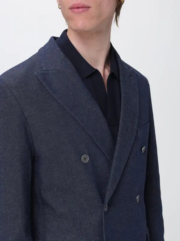 PAOLO PECORA Double-breasted Virgin Wool Blazer
