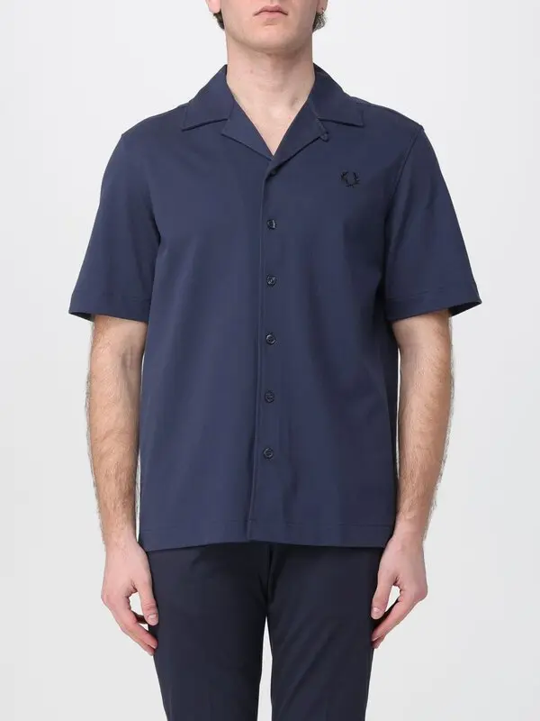 Fred Perry Casual Cotton Shirt - Black