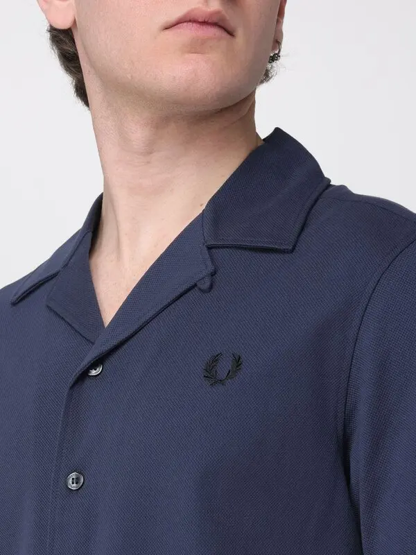 Fred Perry Casual Cotton Shirt - Black