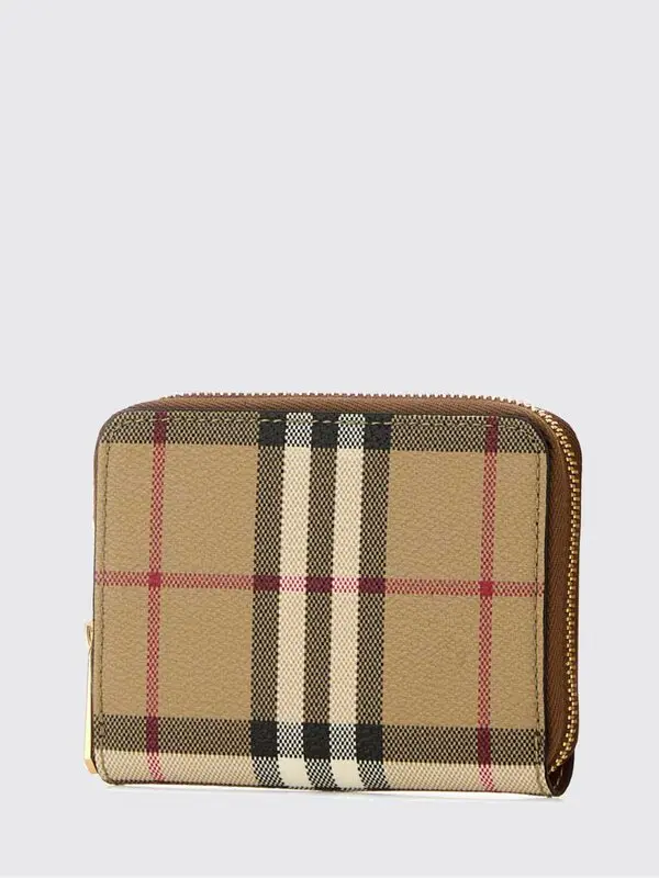 Burberry Vintage Check Coated Cotton Continental Zip Wallet
