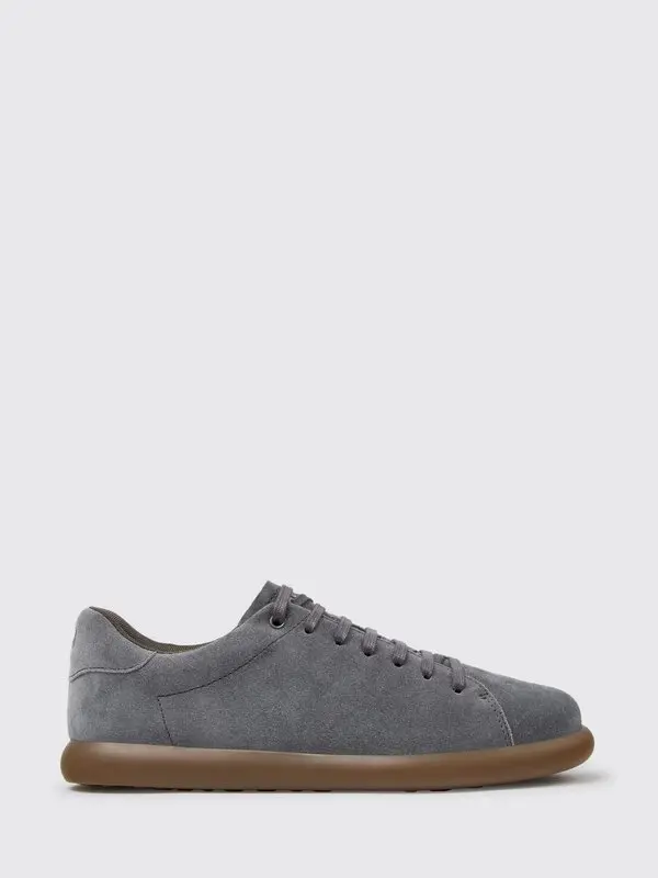 Camper Pelotas Soller Suede Low-top Sneakers With Embossed Logo - Grey