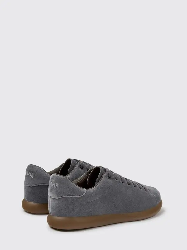 Camper Pelotas Soller Suede Low-top Sneakers With Embossed Logo - Grey