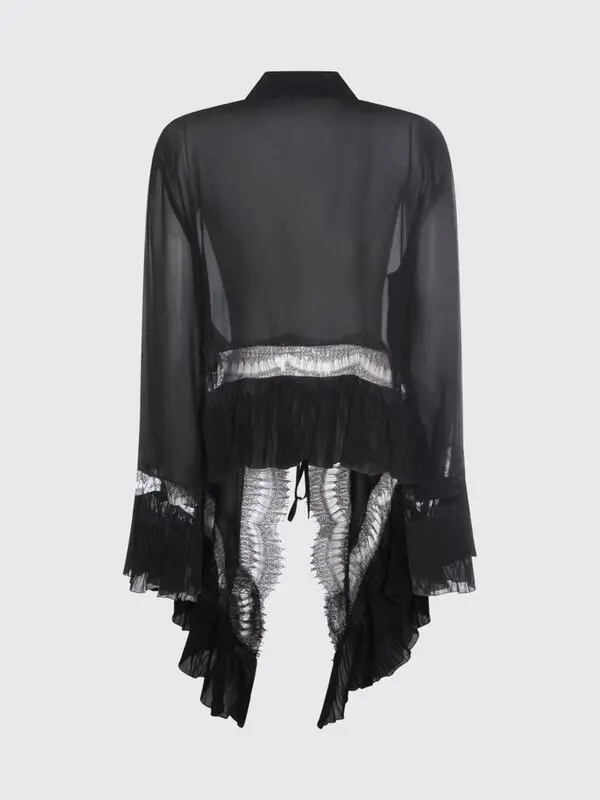 Blumarine Viscose Shirt With Lace Inserts