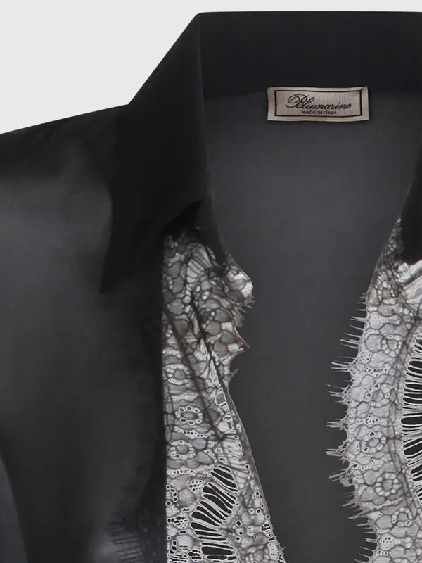 Blumarine Viscose Shirt With Lace Inserts