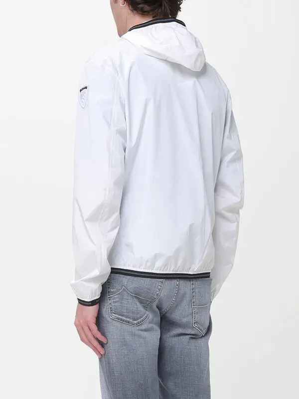 BLAUER. Hooded Polyester Windbreaker - White